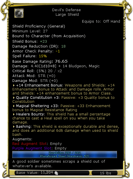 Item:Devil's Defense - DDO wiki