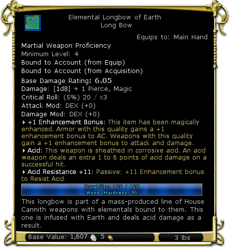 Item:Elemental Longbow of Earth (level 4) - DDO wiki
