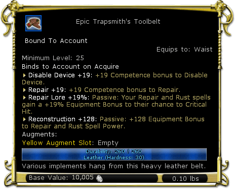 Item:Epic Trapsmith's Toolbelt - DDO wiki