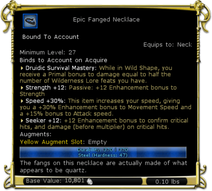 Item:Epic Fanged Necklace - DDO wiki