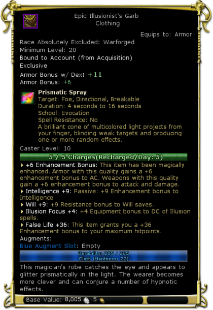 Item:Epic Illusionist's Garb - DDO wiki