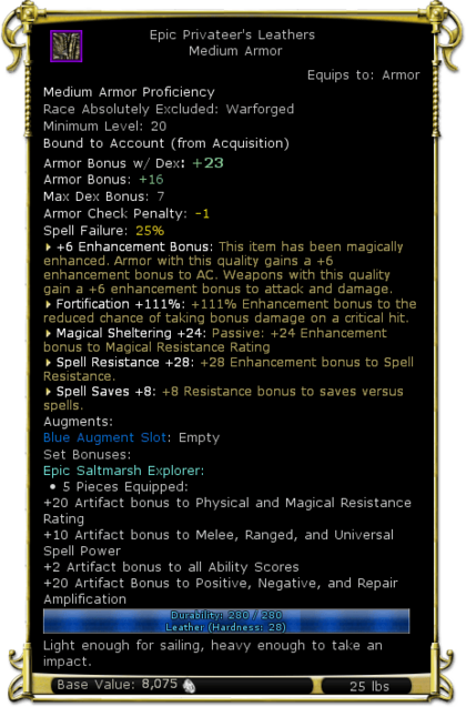 Item:Epic Privateer's Leathers - DDO wiki