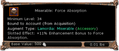 Item:Miserable: Force Absorption - DDO wiki
